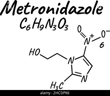 Skeletal formula of Metronidazole. Drug chemical molecule Stock Vector Image & Art - Alamy