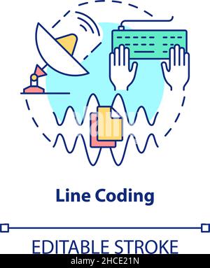 Coding career line concept vector spot illustration Stock Vector Image ...