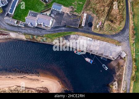 Aerial view of the village Inver in County Donegal - Ireland Stock ...