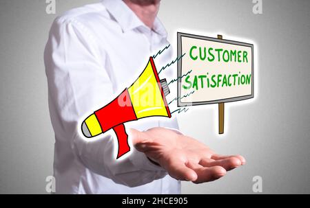 Quality concept levitating above a human hand Stock Photo - Alamy