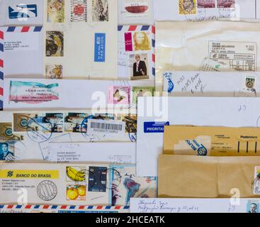 Lot of Post envelopes, background,2000s Stock Photo - Alamy