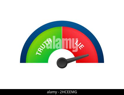Truth and lie indicator for concept design. Vector illustration Stock ...