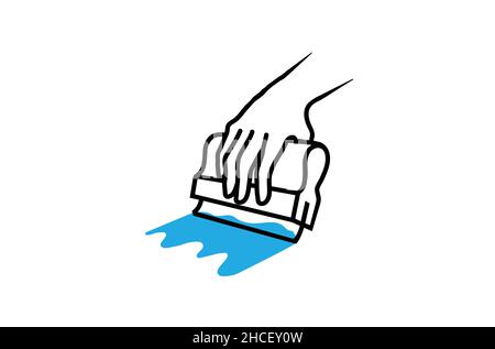 Screen Printing Squeegee and Ink- An Illustration of a Screen Printing ...