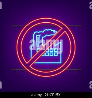 Factory forbidden symbol. No factory pollution symbol isolated Stock ...
