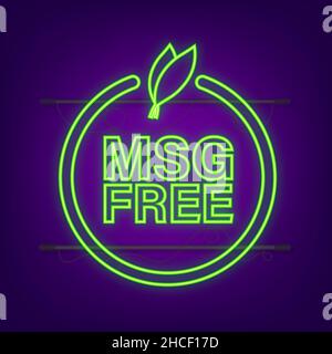 Msg free label. Vector neon logo. Vector sketch icon Stock Vector Image ...