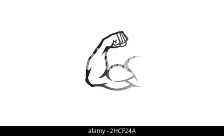 creative abstract human bicep logo vector symbol Stock Vector Image ...