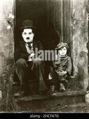 Charlie Chaplin and Jackie Coogan in "The Kid" (First National, 1920s ...