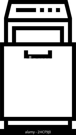 trash compactor line icon vector illustration Stock Vector Image & Art ...