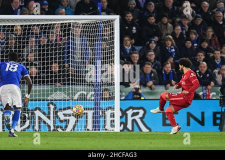 Mohamed Salah of Liverpool misses his penalty kick during the penalty ...