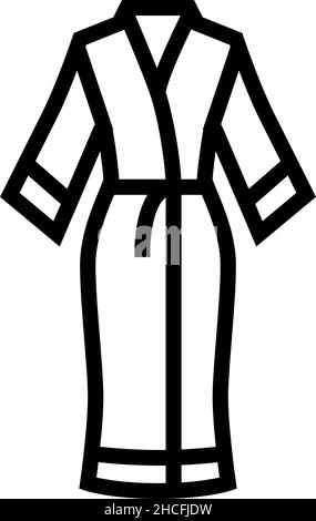 robe silk line icon vector illustration Stock Vector Image & Art - Alamy
