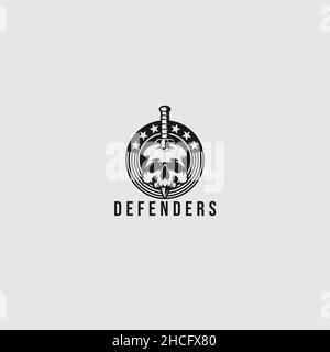 Modern design silhouette Defenders logo design Stock Vector Image & Art ...