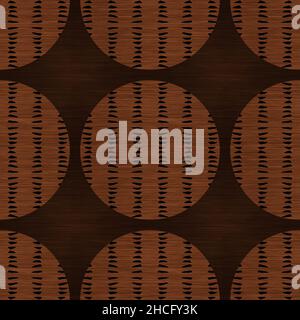 Brown wood effect decorative inlay texture. Seamless engraved oriental ...