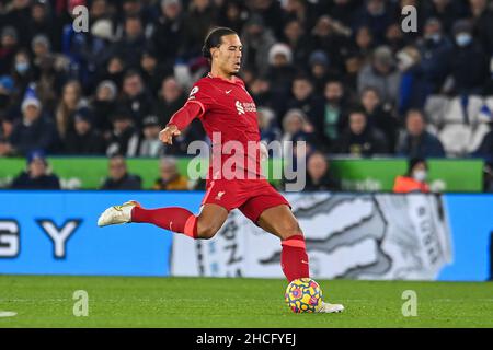 Virgil van Dijk of Liverpool passes the ball during the UEFA Champions ...