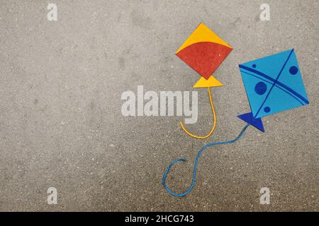 Colorful paper kites for Makar Sankrant festival in Pune, Maharashtra ...