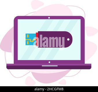 USB flash drive. Cartoon. Vector illustration Stock Vector Image & Art ...