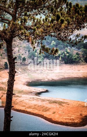 A beautiful shot of a field surrounded by autumn-colored trees Stock ...