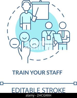 Train staff turquoise concept icon Stock Vector Image & Art - Alamy