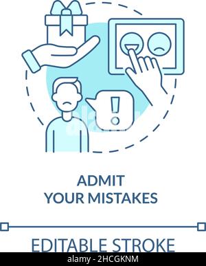 Admit your mistakes concept icon Stock Vector Image & Art - Alamy