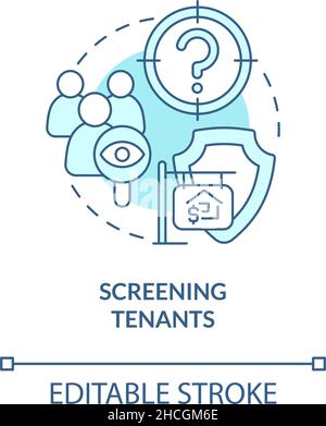 Screening tenants concept icon Stock Vector Image & Art - Alamy
