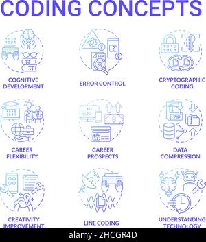 Programming And Coding Blue 5 Icon Pack Including coding. c. file. planning. development ...