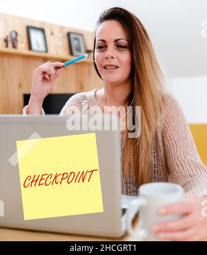 Inspiration showing sign Checkpoint. Business idea manned entrance ...