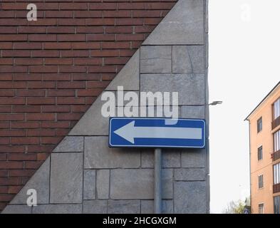 Regulatory Signs, One Way Road Traffic Sign Stock Photo - Alamy