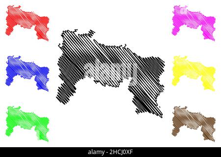 Ranchi City (Republic of India, Jharkhand State) map vector ...