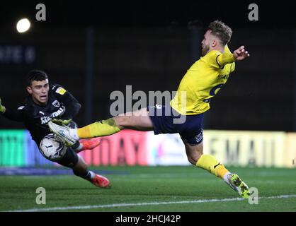 Oxford United's Matty Taylor scores their side's second goal of the ...