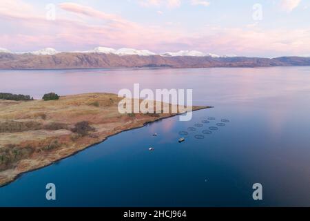 Aquaculture Fish Farm Pens Used to Keep Farmed Fish Stock Photo - Alamy