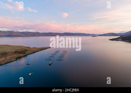 Aquaculture Fish Farm Pens Used to Keep Farmed Fish Stock Photo - Alamy