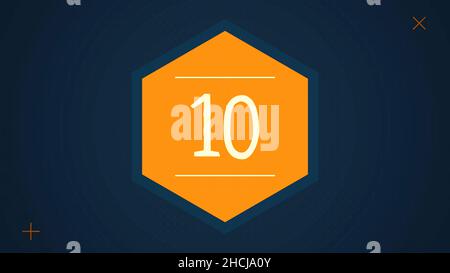 Countdown leader graphic with amazing white graphic hexagons 25 to 0 ...