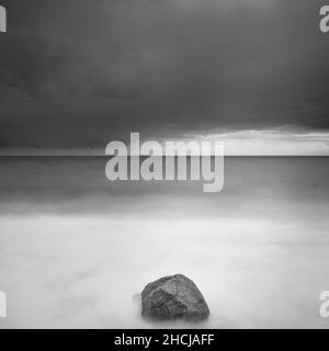 A beautiful shot of calm sea under a cloudy sky Stock Photo - Alamy