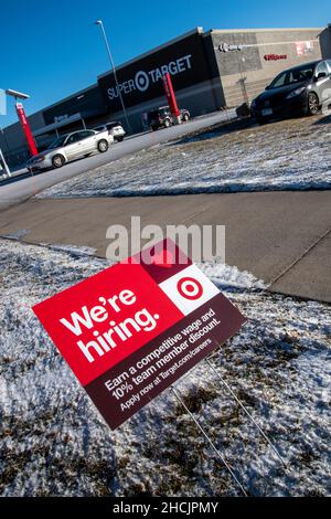 Target department store We're hiring sign - USA Stock Photo - Alamy