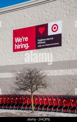 Target department store We're hiring sign - USA Stock Photo - Alamy