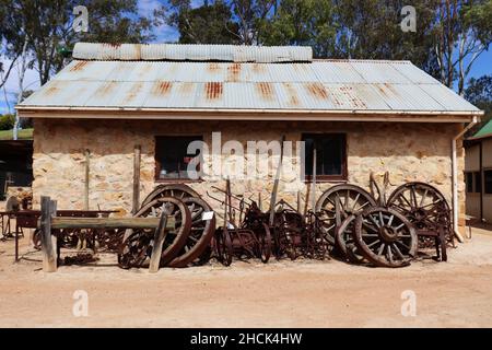 Used farm equipment at the Loxton Historical Village in the Riverland ...