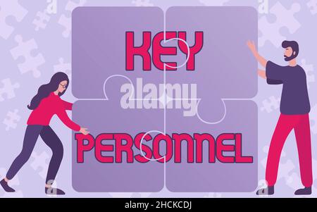 Hand writing sign Key Personnel. Conceptual photo Program Directors ...
