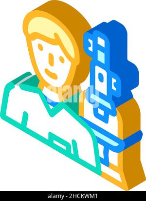 Woman lab worker icon, isometric style Stock Vector Image & Art - Alamy