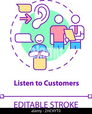 Listen to your customers concept icon Stock Vector Image & Art - Alamy