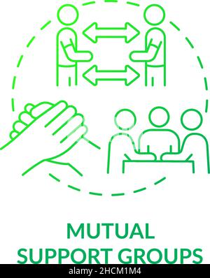 Mutual support groups green concept icon Stock Vector Image & Art - Alamy