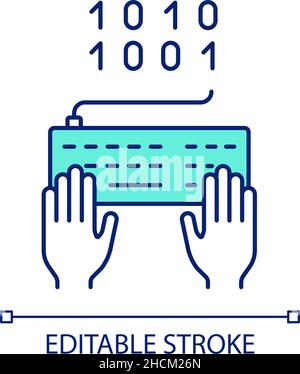 Programmer thinking. Software code development, computer programming ...