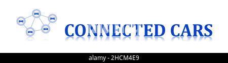 Illustration of a connected cars concept Stock Photo - Alamy
