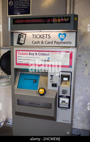 Southeastern railways self service ticket machines at a railway station ...