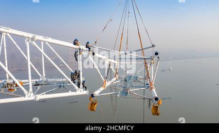 WUXI, CHINA - DECEMBER 30, 2021 - At the construction site of the world's highest power ...