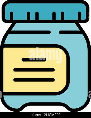 Cacao paste color line icon. Isolated vector element Stock Vector Image ...