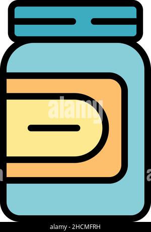 Hazelnut paste color line icon. Isolated vector element Stock Vector ...