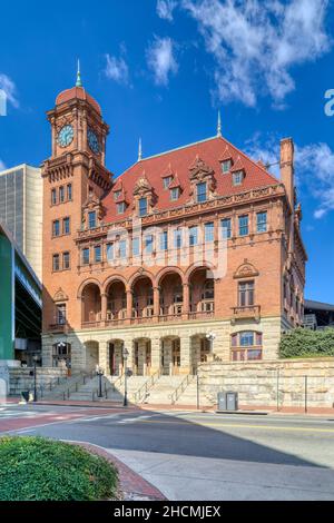 Main Street Station, landmark 1901 train station and rail shed, was ...