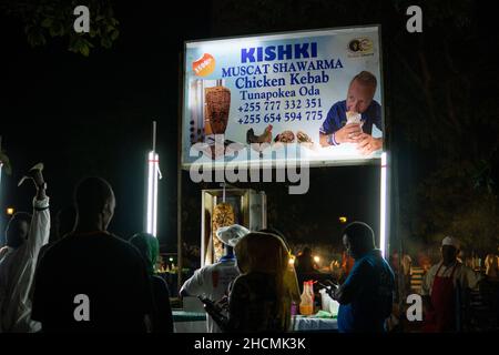 Zanzibar, Tanzania - 2020 jan: Zanzibari night street food market in ...