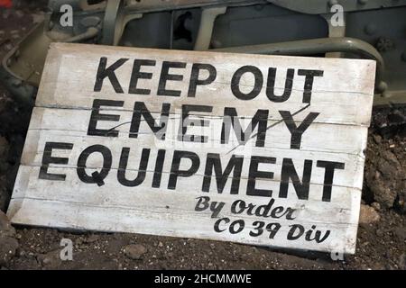GERMAN WW2 MINEFIELD SIGN Stock Photo - Alamy