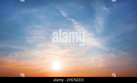 Amber colored sunset sky Stock Photo - Alamy
