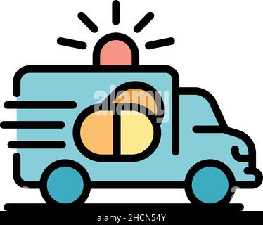 Drugs delivery icon. Outline drugs delivery vector icon for web design ...